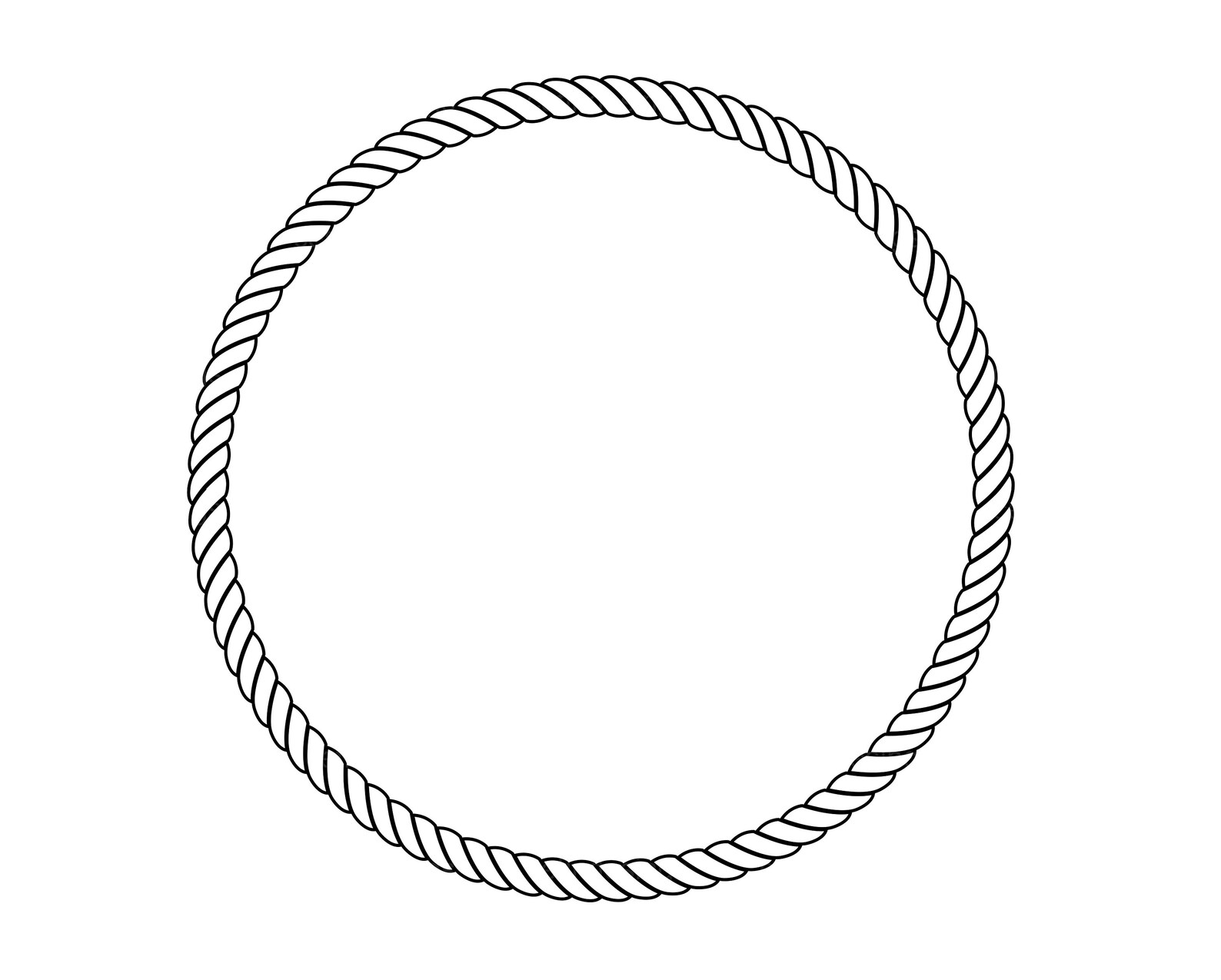 Rope Circle Frame Svg, Nautical Monogram, Rope Border Svg - Etsy