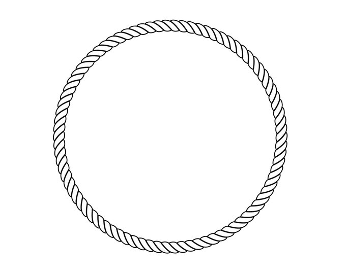 Rope Frame SVG, Cruise Svg Files, Rope Circle Svg, Nautical Monogram ...