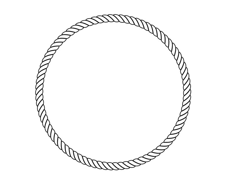 Rope Circle Frame Svg Nautical Monogram Rope Border Svg - Etsy