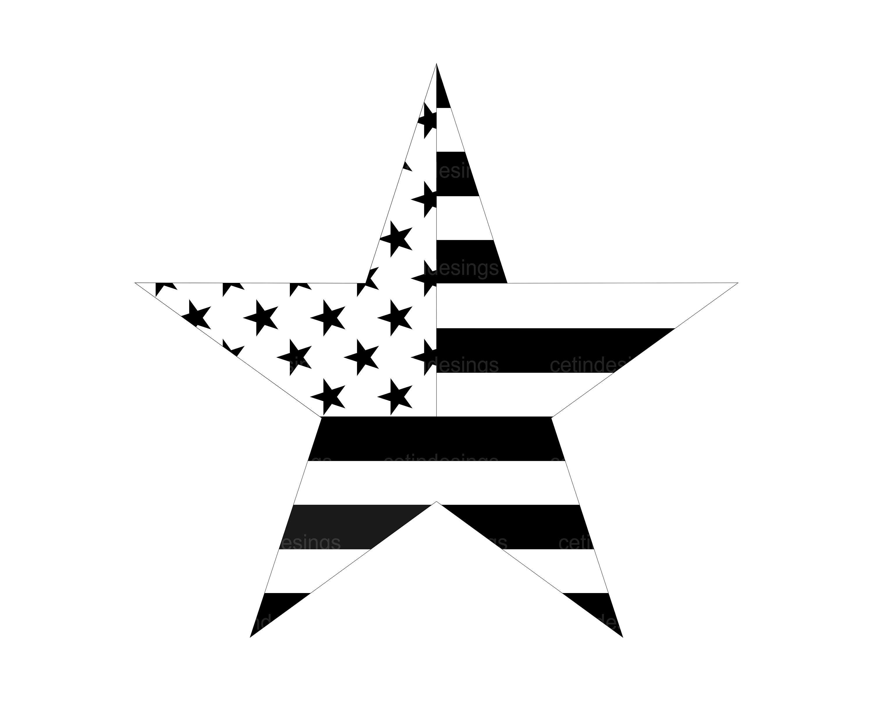 Star Shaped American Flag Png and Vector Svg and Star Shaped American ...