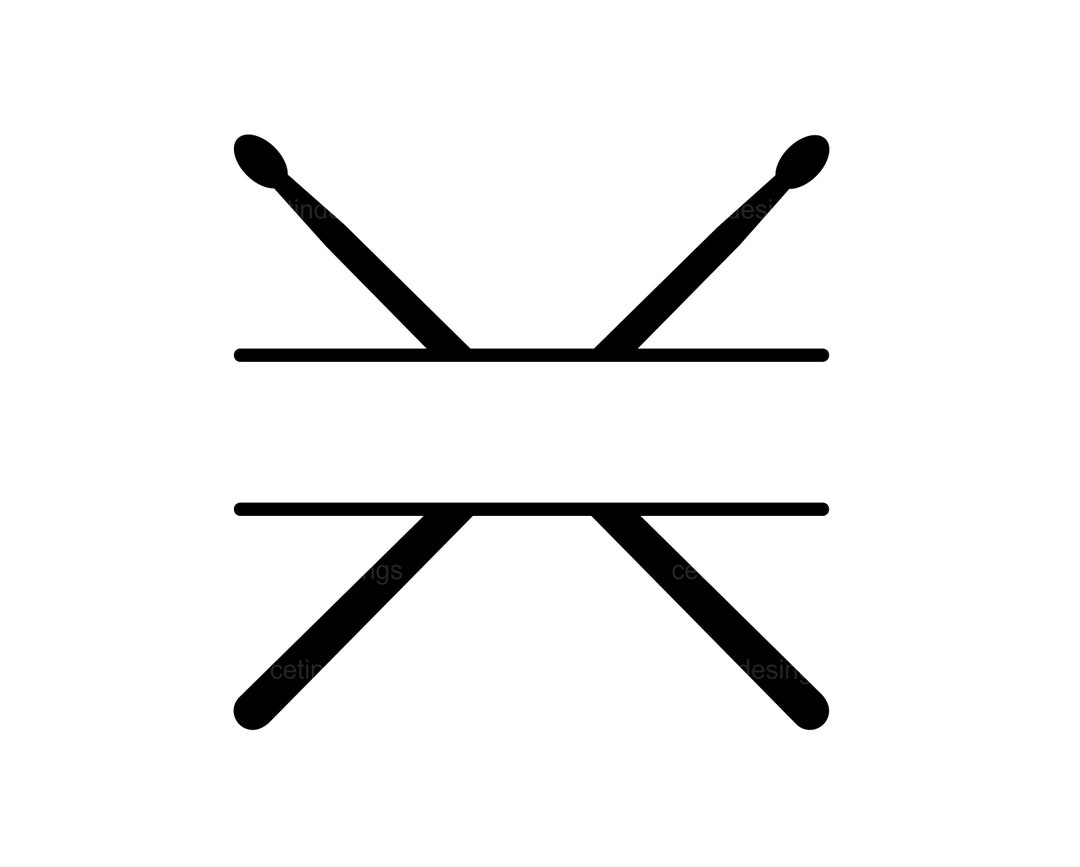 Drumsticks Monogram Svg | Drummer Name Frame | Drumsticks Cricut Cut ...