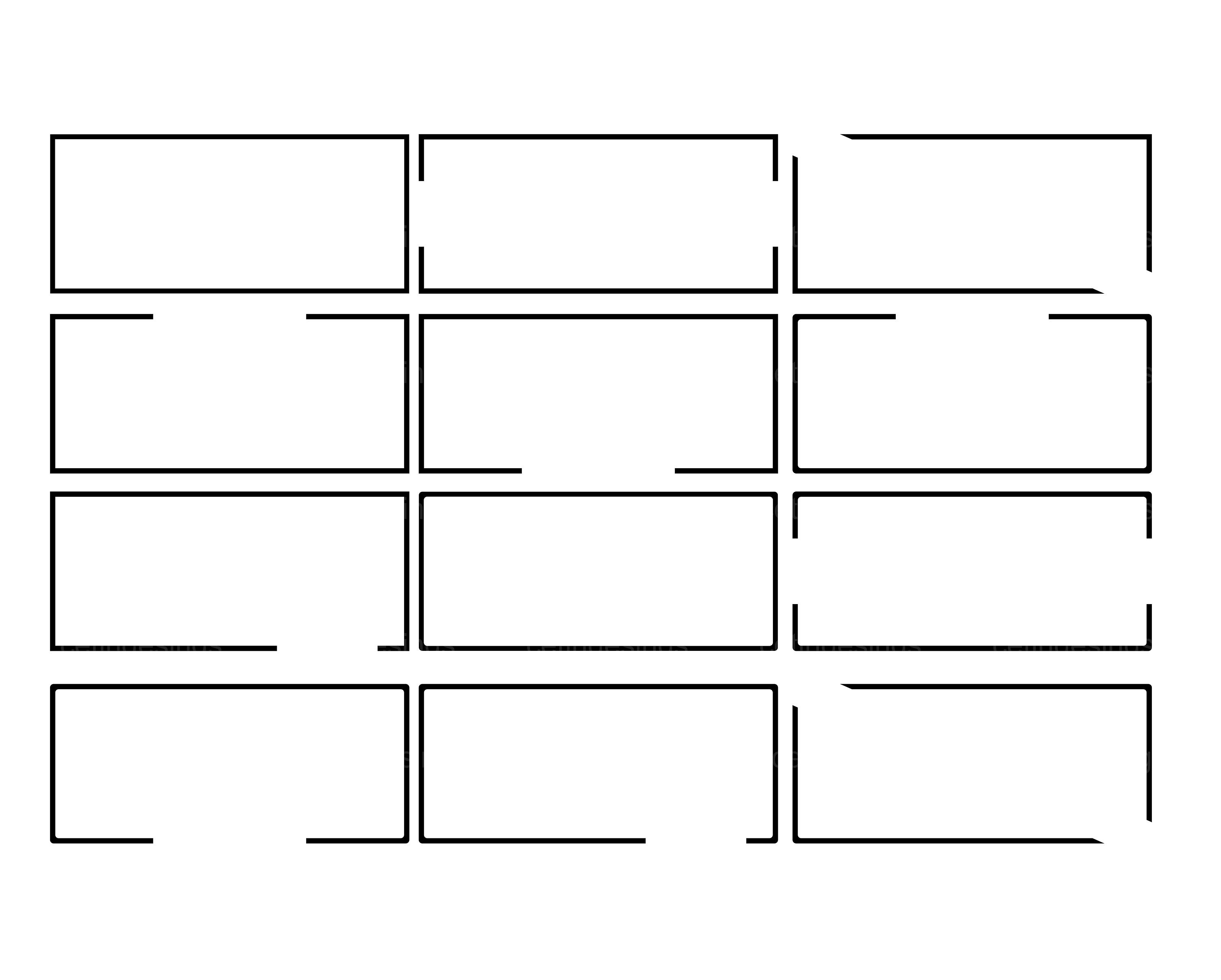 Open Rectangle Shape Svg, Cricut Cut File, Png, Silhouette - Etsy UK