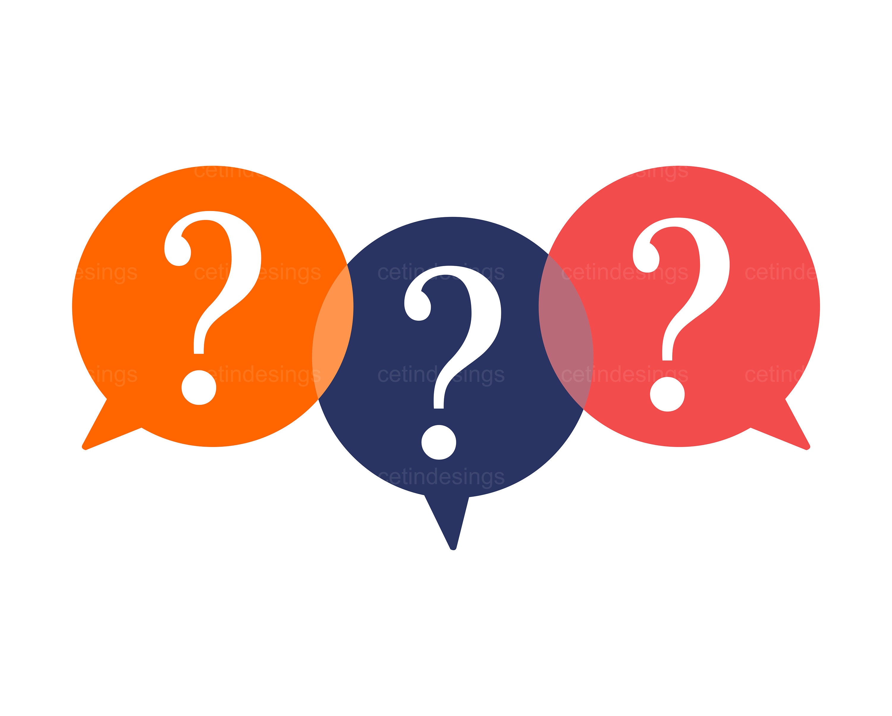 Question Mark Vector Colourful Svg - Etsy