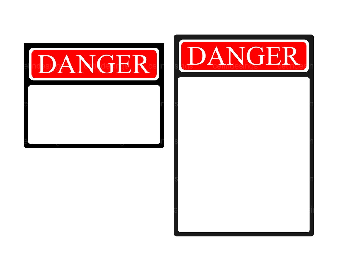 Blank Danger Sign SVG, Blank Danger Sign Cut File, Blank Danger Sign ...