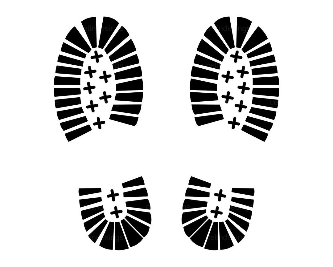 Black Shoe Print Svg, Png, Jpg, Eps, Pdf, Clipart, Vector - Etsy