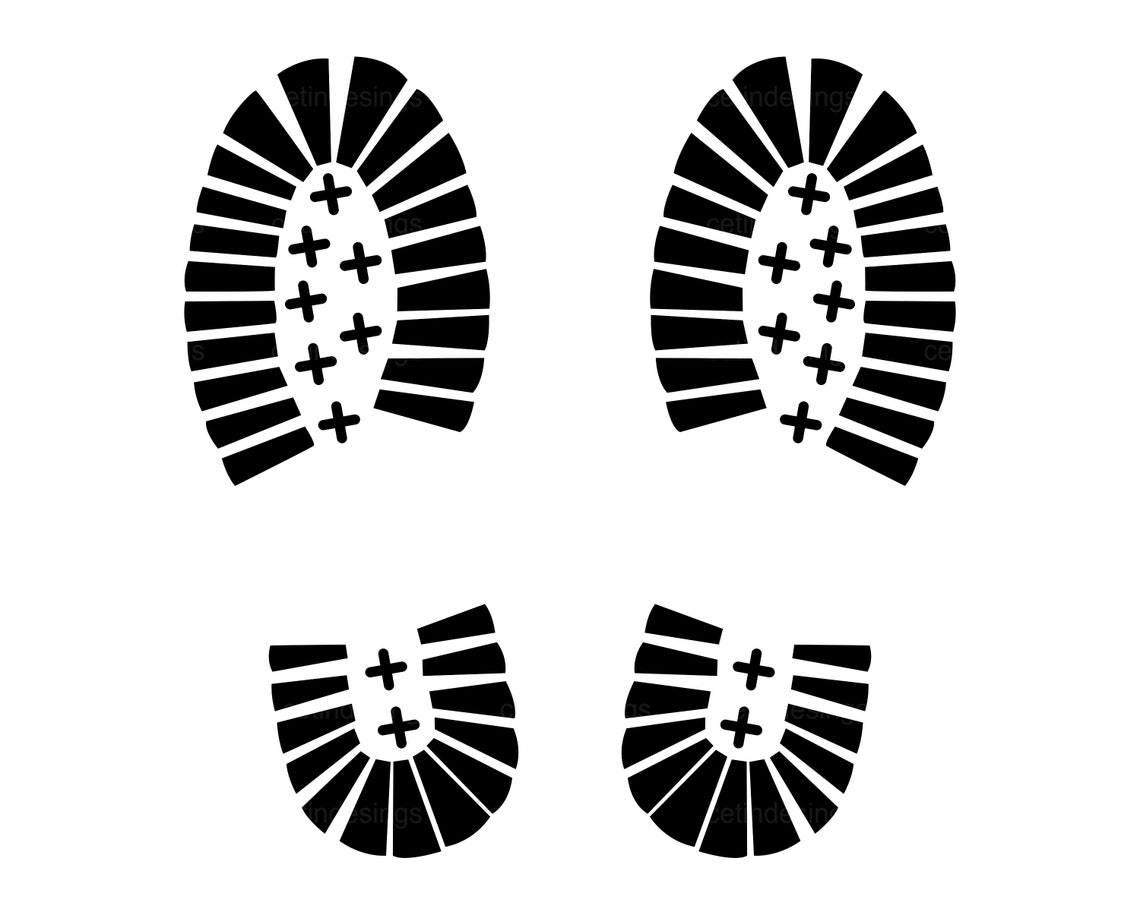 Black Shoe Print Svg Png Jpg Eps Pdf Clipart Vector - Etsy
