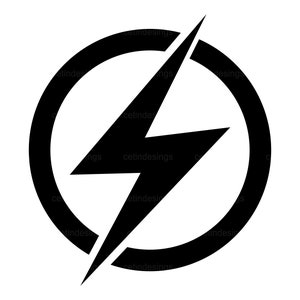 Lightning Electric Power Icon Svg, Png, Jpg, Eps, Pdf, Clipart, Vector ...