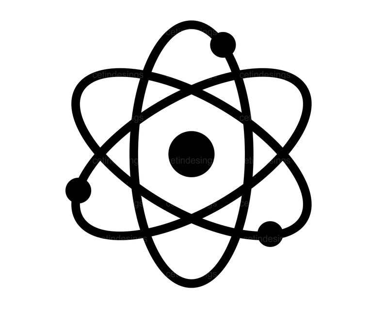Atom Svg Atom Icon Vector Atom Cut File Atomic Svg Atom - Etsy