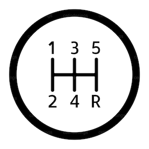 5 Speed Manual Transmission Svg and Png Cut File - 1, 2, 3, 4, 5, R ...