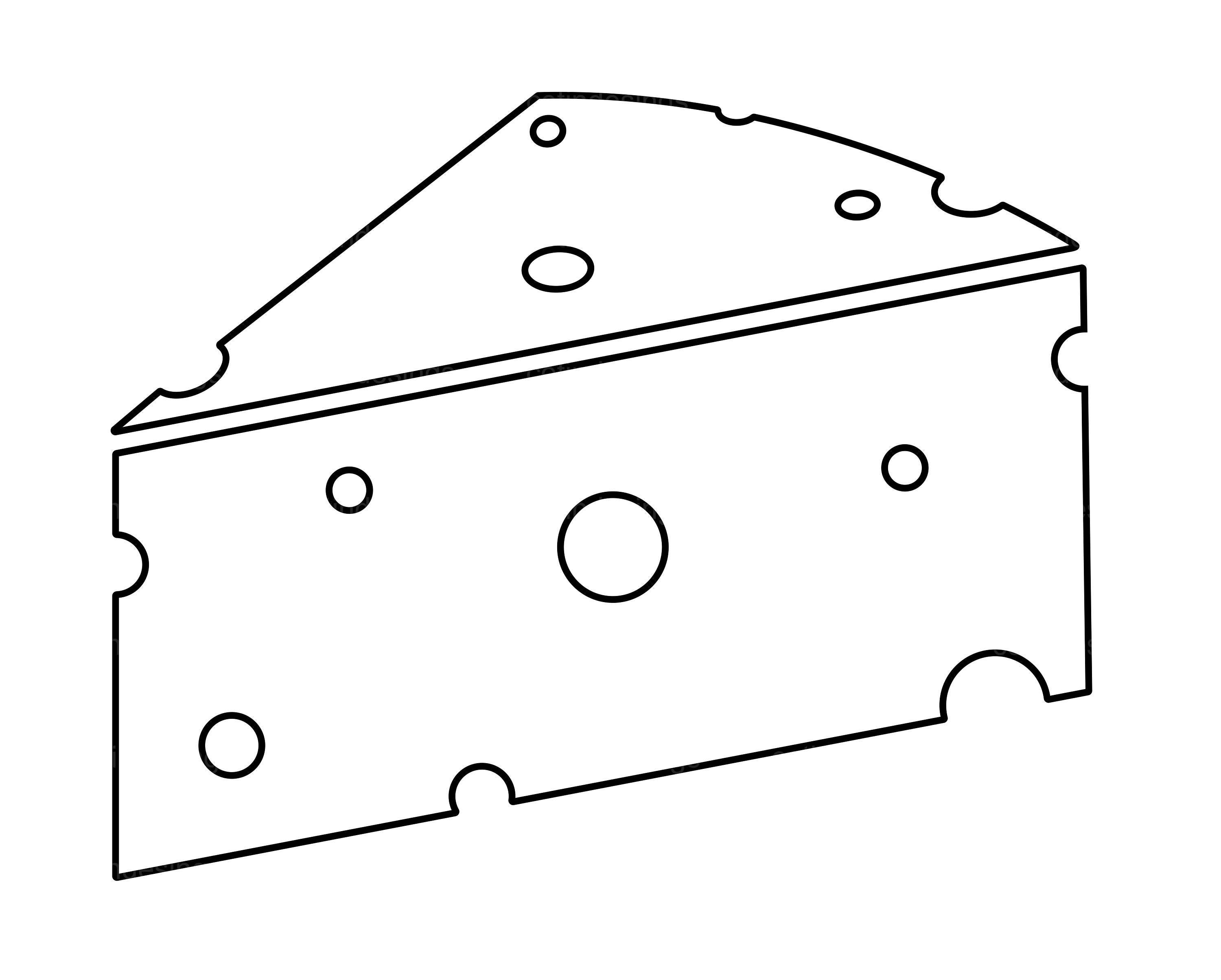 Cheese Outline Svg, Cheese Outline Cut File, Swiss Cheese Outline Png ...