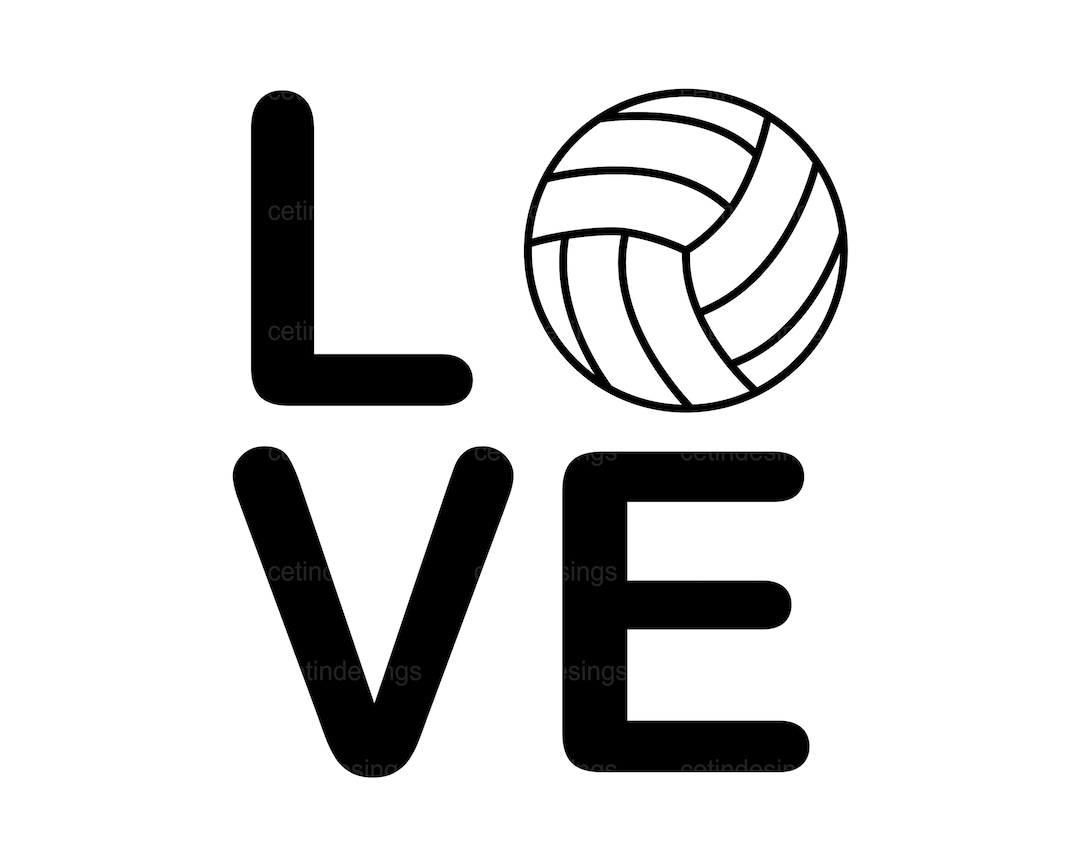 Love Volleyball Svg, Love Volleyball Cricut Cut File, Love Volleyball ...