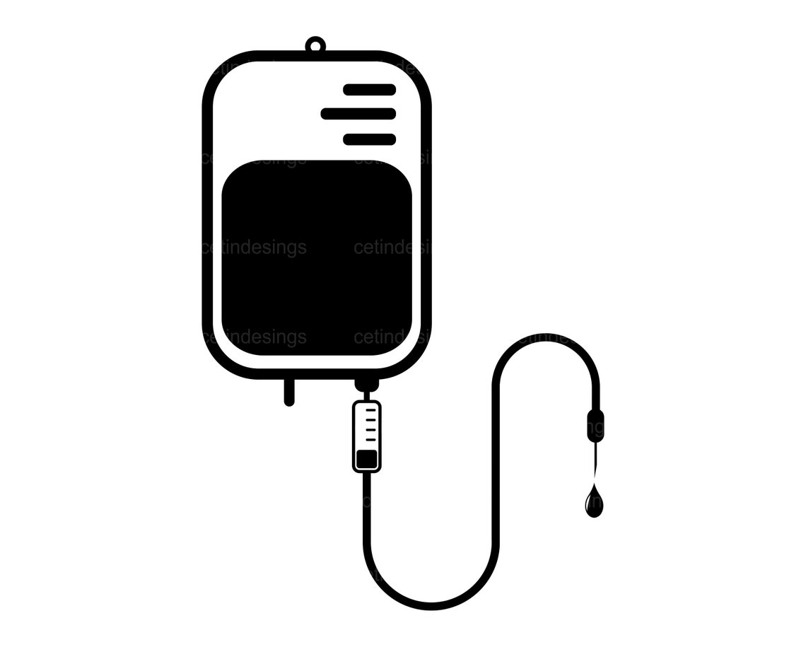 Infusion Icon Svg and Png - Blood Bag Cricut Cut File - Etsy