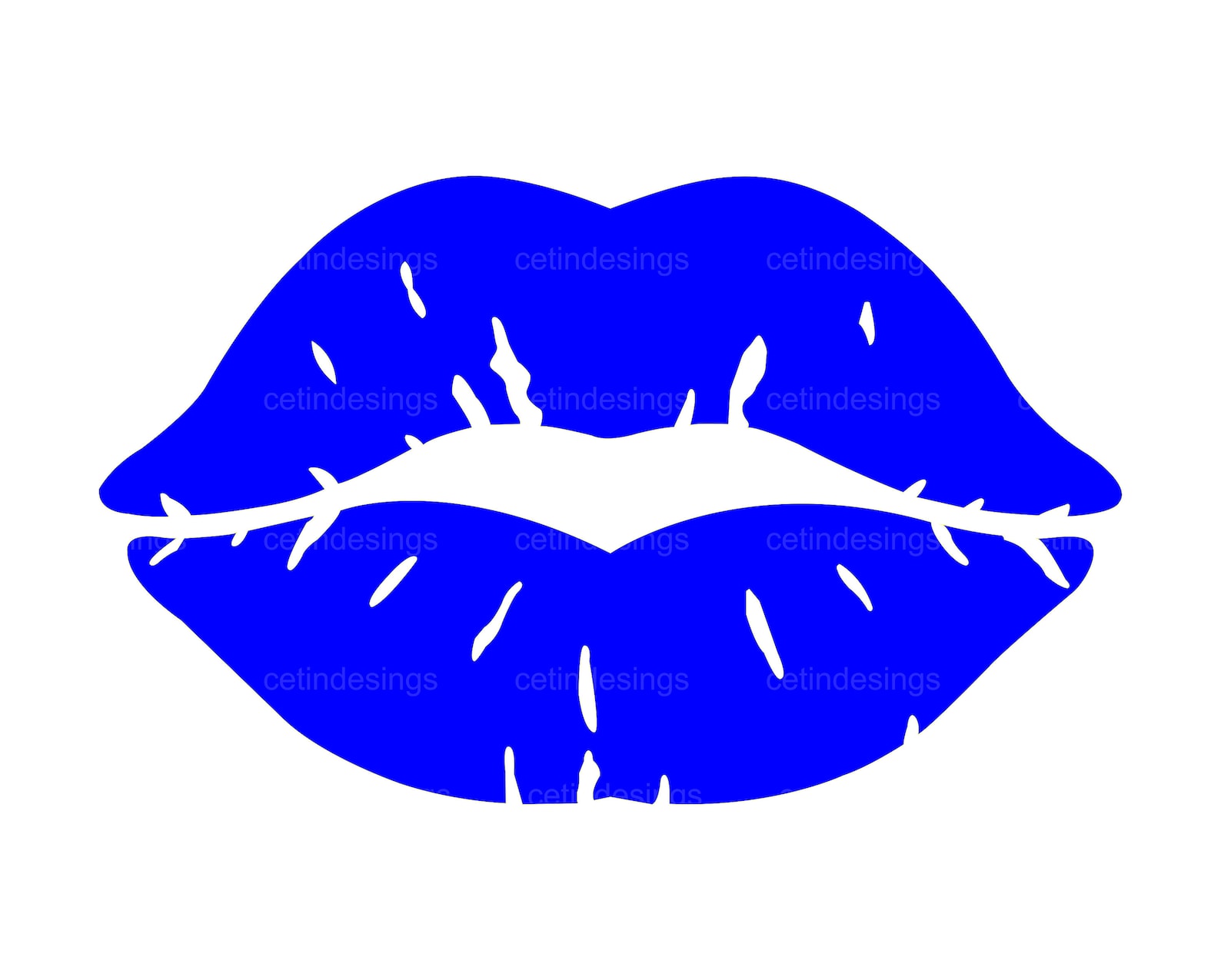 BLUE LIPS PNG Svg Clipart Jpg Vector Kiss Svg - Etsy