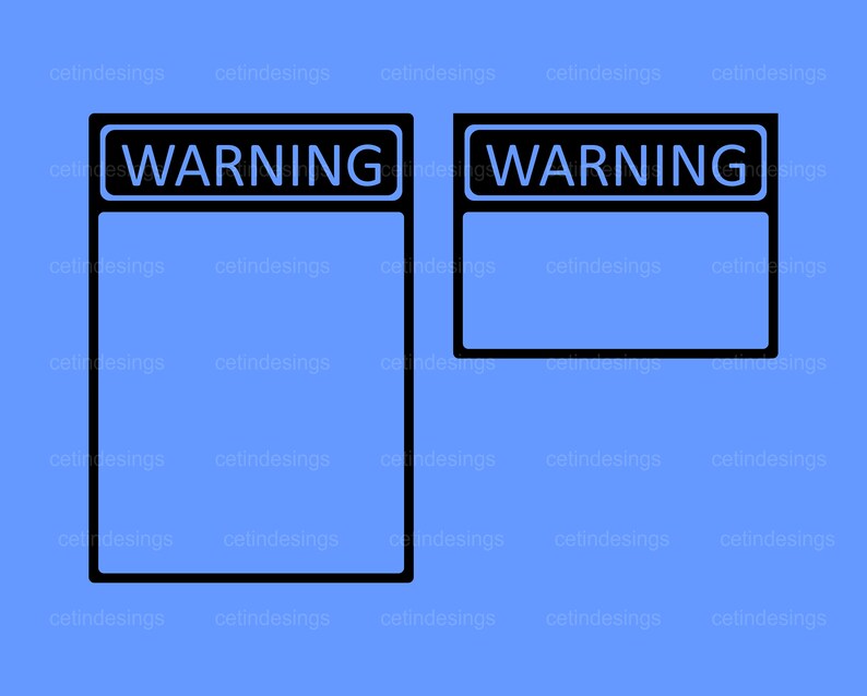 Warning Sign SVG, Blank Warning Sign Cricut Cut File - Etsy Australia