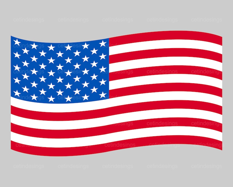 Waving American Flag Svg and Png - Etsy