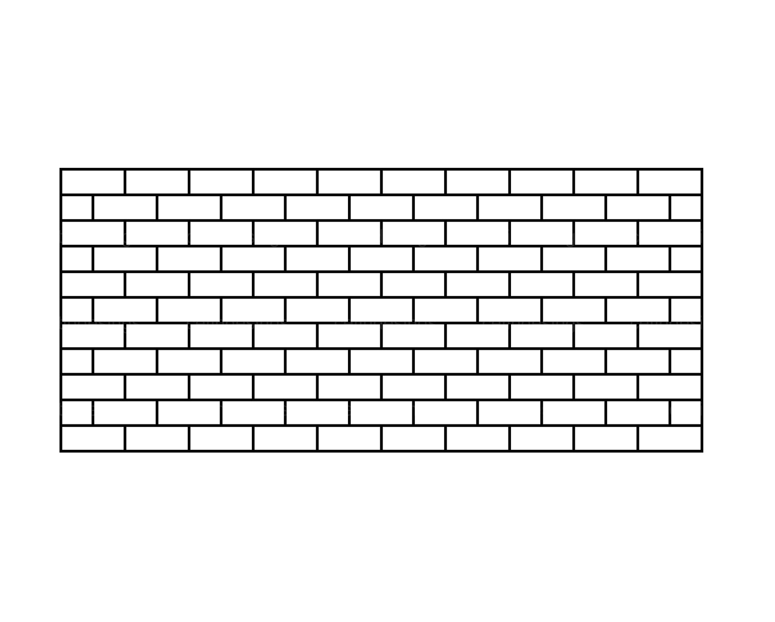 Brick Wall Outline Svg, Brick Wall Outline Cricut Cut File, Brick Wall ...