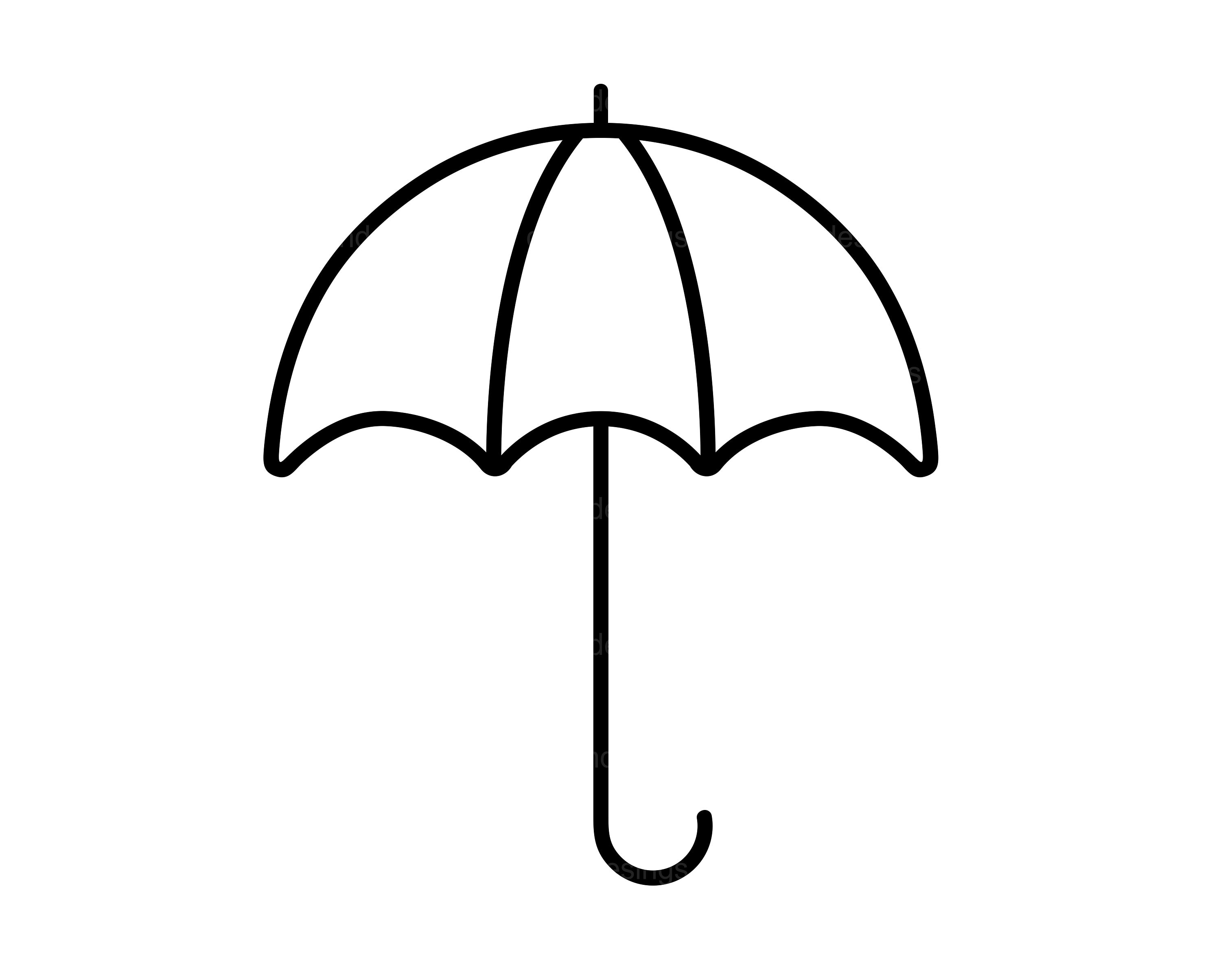 Umbrella Clipart Outline at Taisha Thomas blog