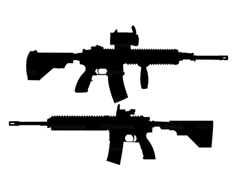 M416 Rifle Svg M4 SVG Gun Vector Assault Rifle Svg - Etsy México