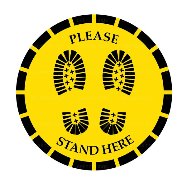 Stand Here Floor Sign - Etsy