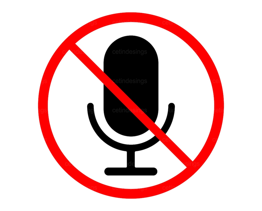 No Singing Sign Clipart