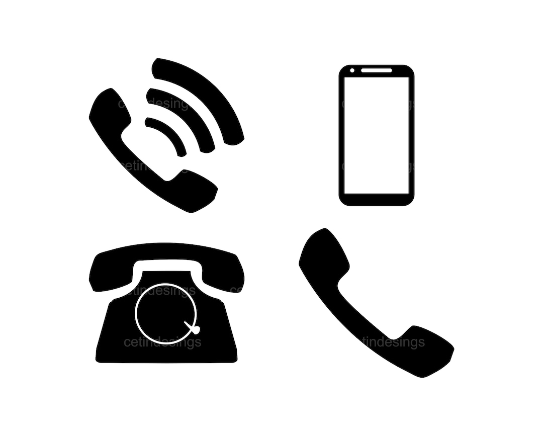 Phone Icon Set SVG Smartphone, Old Phone Logo Sign Shape Collection ...