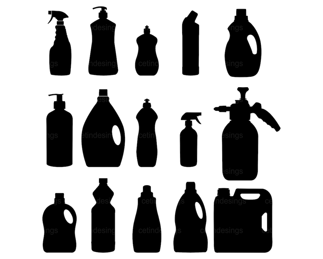 Cleaning Products Bottles, Detergent Bottle Svg, Png, Jpg, Eps, Pdf ...