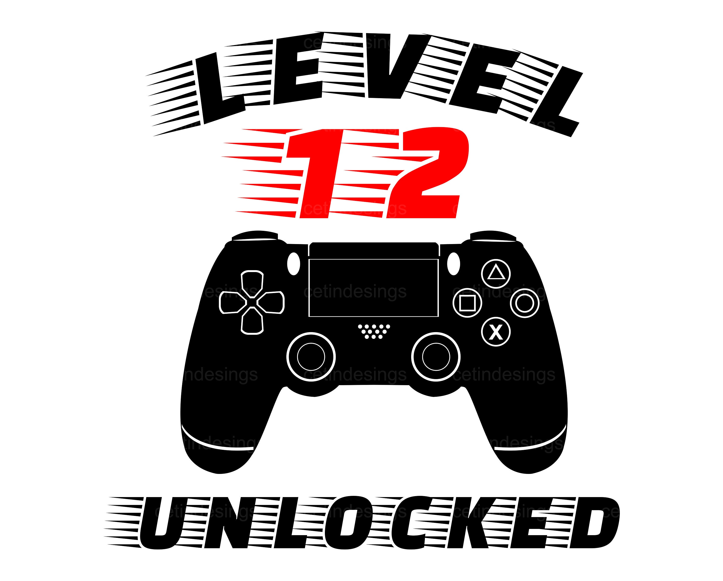 Level 12 Unlocked Svg 12th Birthday PNG My 12th Birthday - Etsy