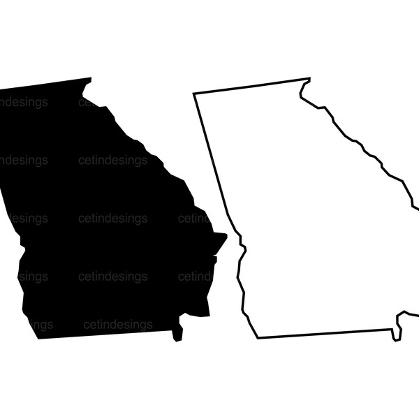 Georgia State Outline Svg - Etsy