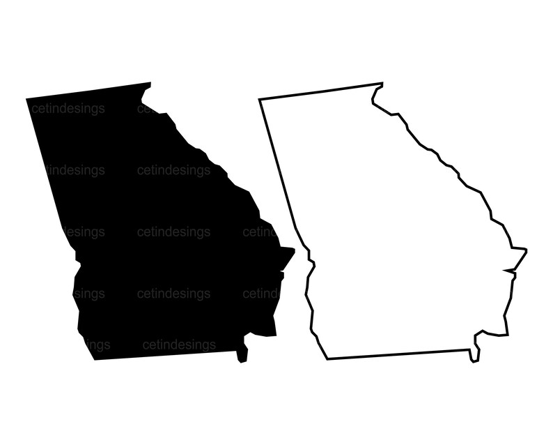 Georgia Map SVG Georgia Cut File Georgia Cricut Svg Georgia - Etsy Canada