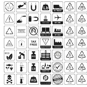 Packaging Symbols Set Packaging Symbols Svg - Etsy