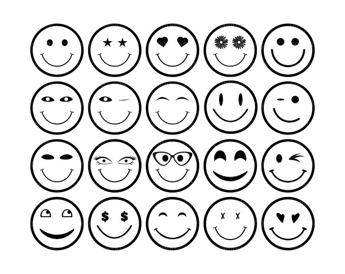 Smiley Face SVG. Smiley Face Png. Smiley Face Clipart. Smiley Face Cut ...