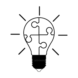 Solutions Icon, Light Bulb With Puzzle Piece, Solutions Svg, Solutions ...