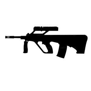 Aug Rifle Svg Aug A3 SVG Gun Vector Assault Rifle Svg Aug A3 Cut Files ...