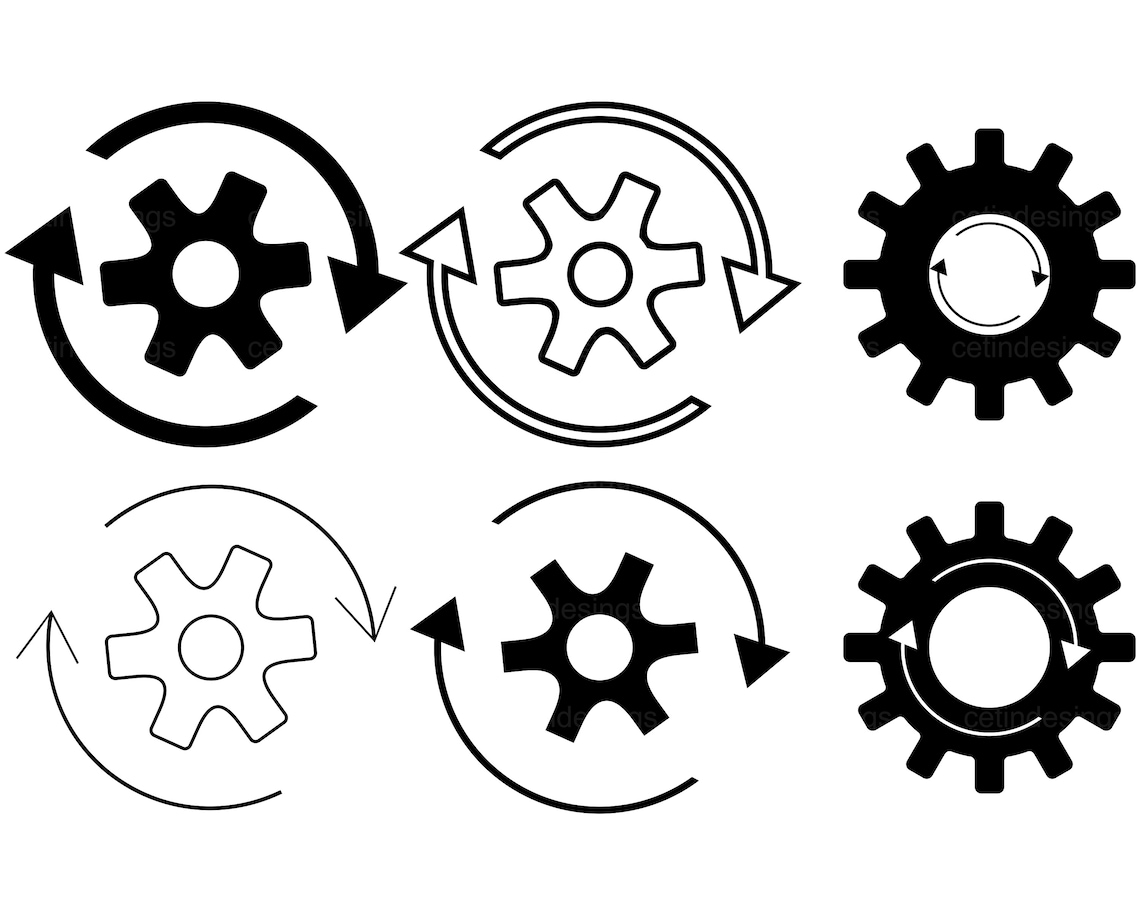 Gears SVG - Gear PNG -Gear Clipart- Gear Vector- Gears and Rotating ...