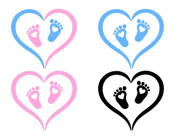 Baby Feet SVG Footprint Cut File Cute Footprints Baby Shower - Etsy