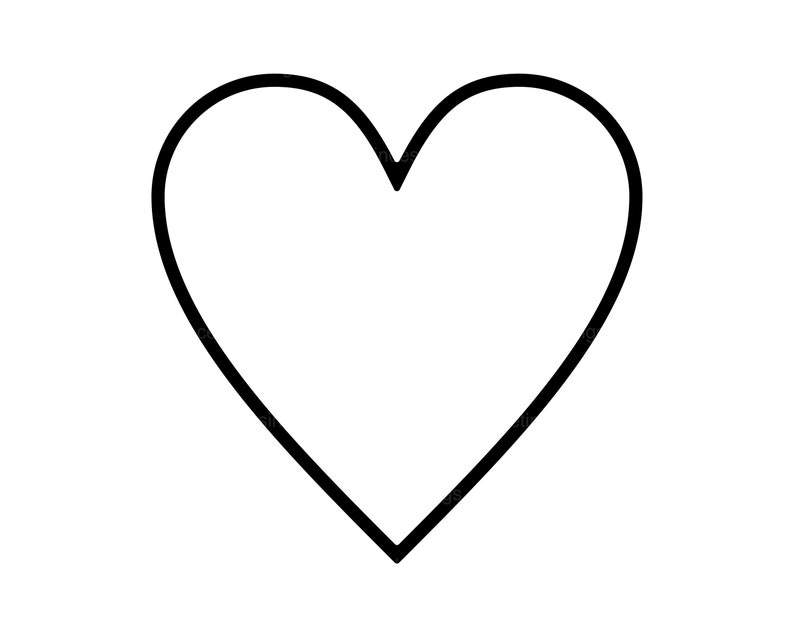 Heart Outline Svg | Heart Cut File | Heart Png | Heart Cricut File - Etsy