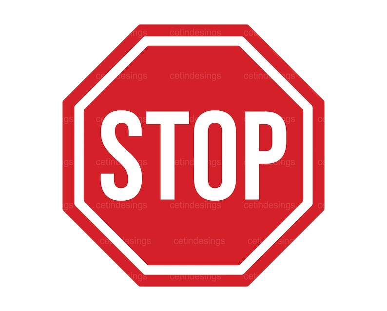 Stop Sign SVG, Road Sign PNG, Stop Sign Vector Download Files - Etsy