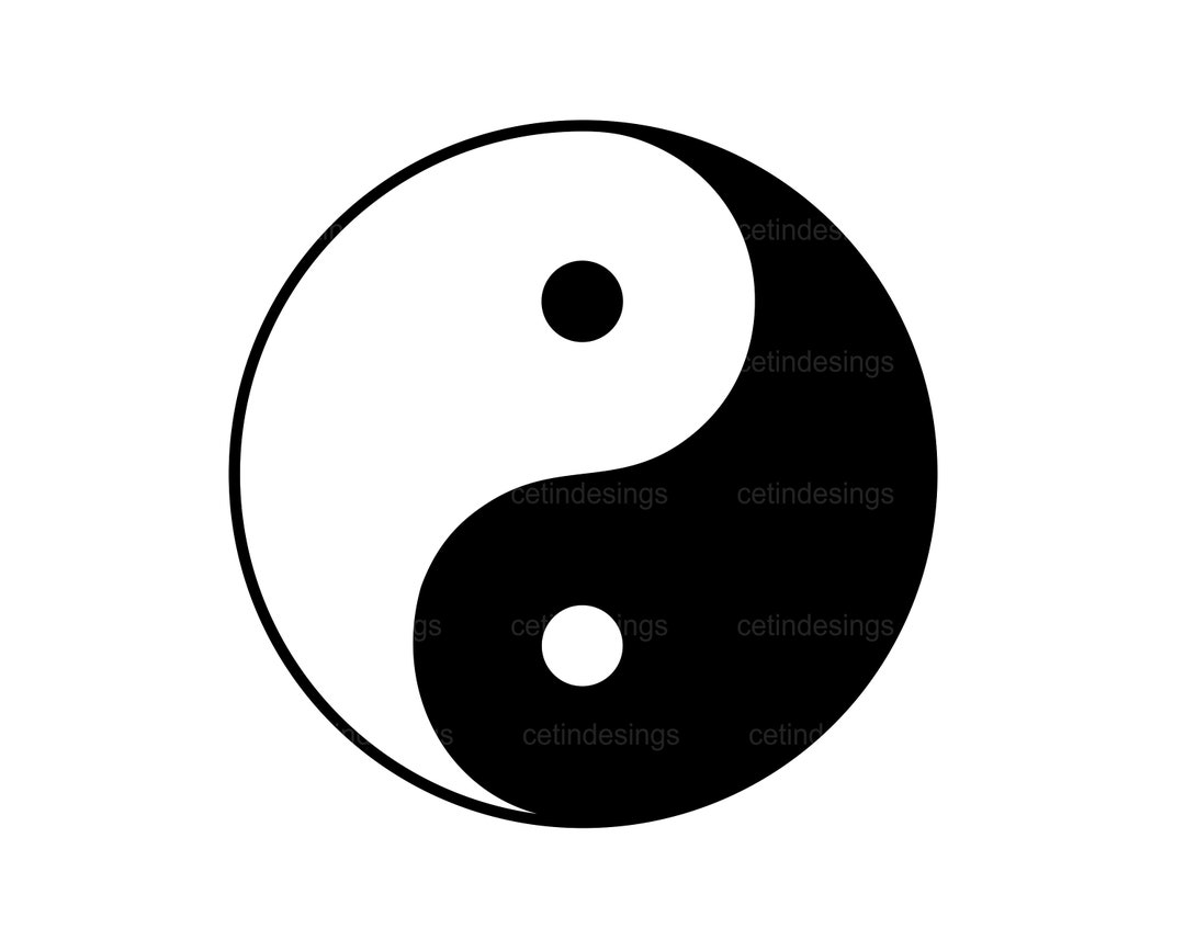 Yin Yang Svg | Yin and Yang Png | Yin Yang Cut File - Etsy