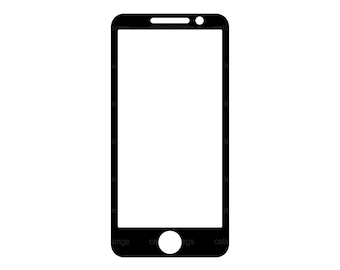 Smart Phone SVG Bundle Cellphone Clip Art Cellphone Silhouette Cut ...