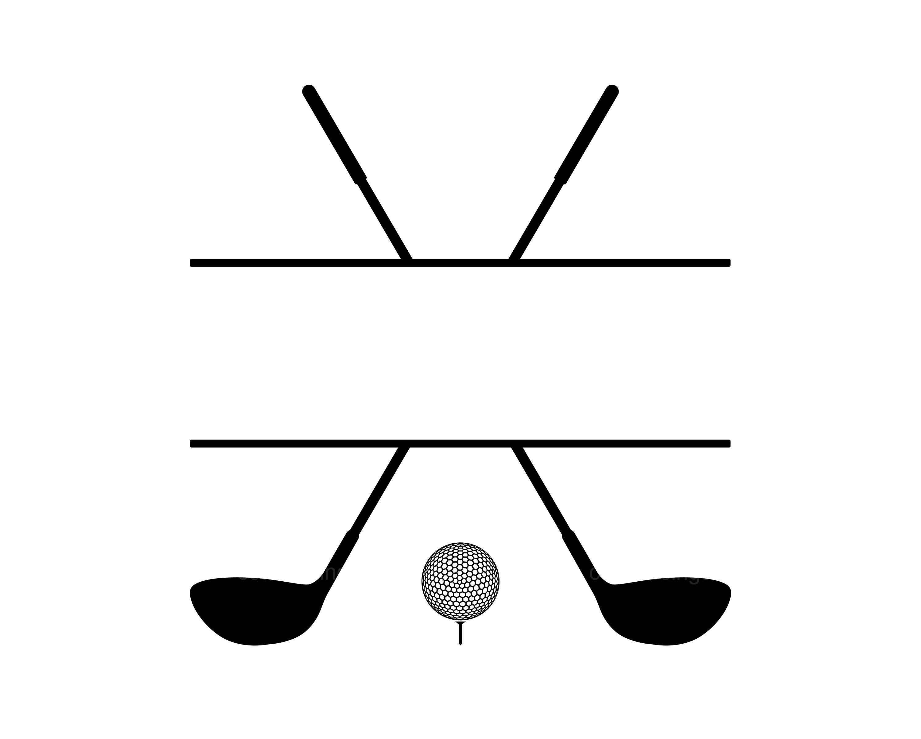 Golf Clubs Split Name Frame Svg Golf Clubs Split Name Frame - Etsy