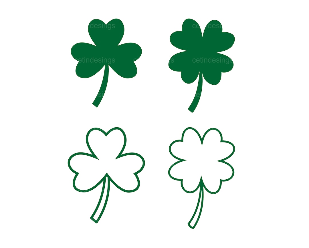 Clover Svg | Clover Cut File | Clover Outline Png | Clover Silhouette ...