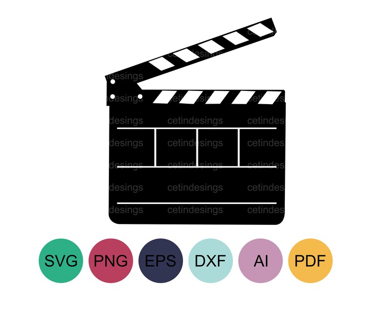 Clapperboard SVG Clapperboard PNG Director Tool Vector | Etsy