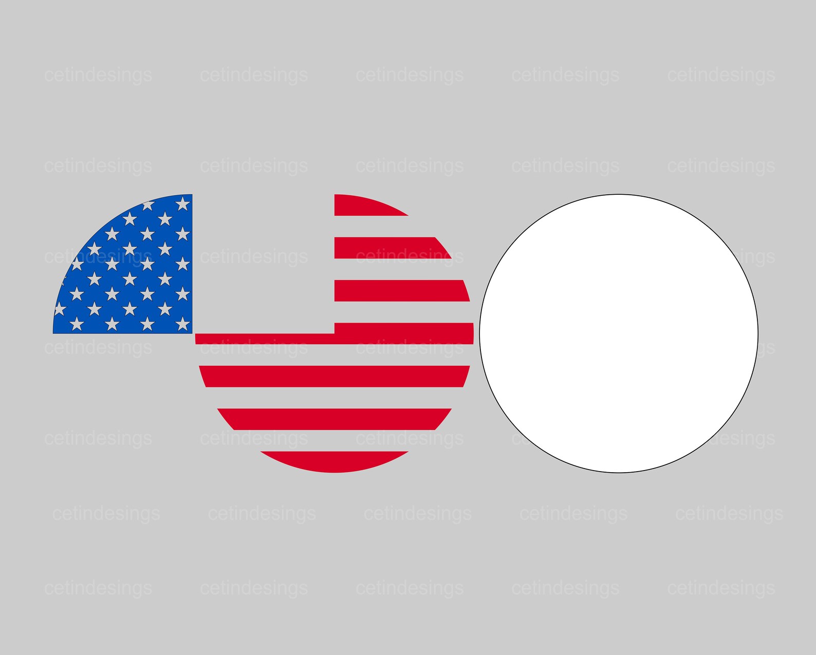 Circle American Flag Svg and Png Circle American Flag Layered Cut File ...