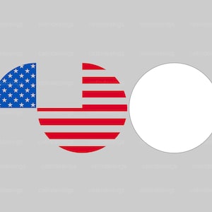 Circle American Flag Svg and Png - Circle American Flag Layered Cut ...
