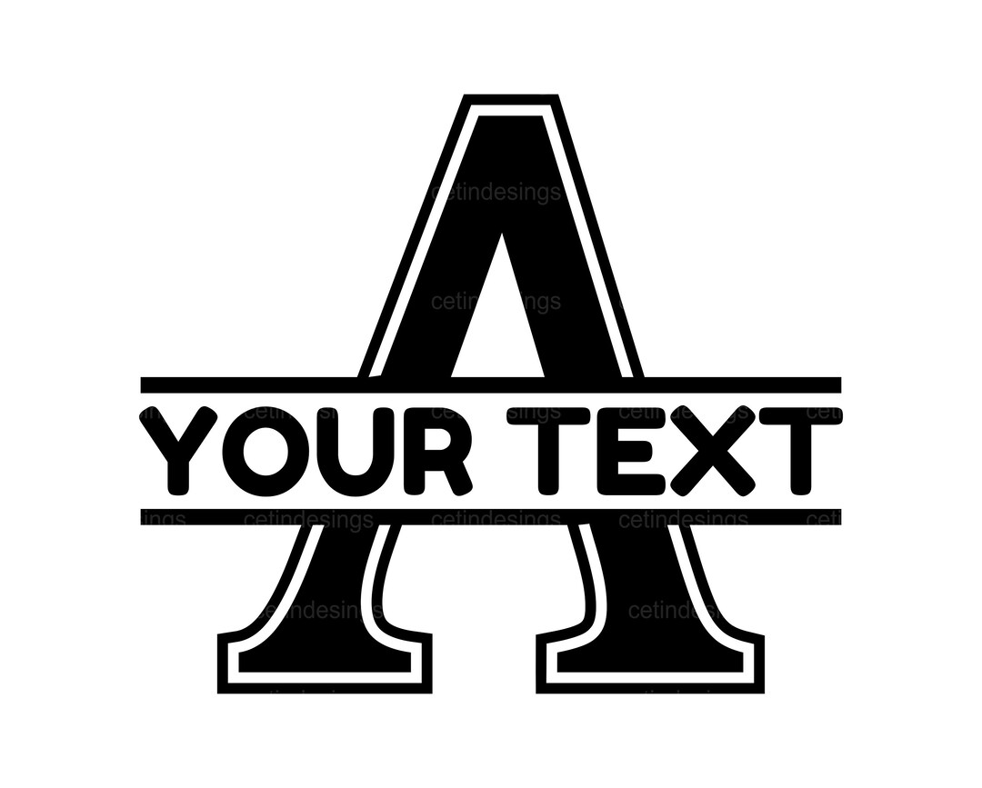 A Split Alphabet, A Monogram,a Letter Cut Files, SVG, DXF Downloadable ...