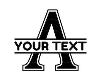 Uppercase T Letter Split Monogram Svg, Alphabet Split Name Frame, Split ...