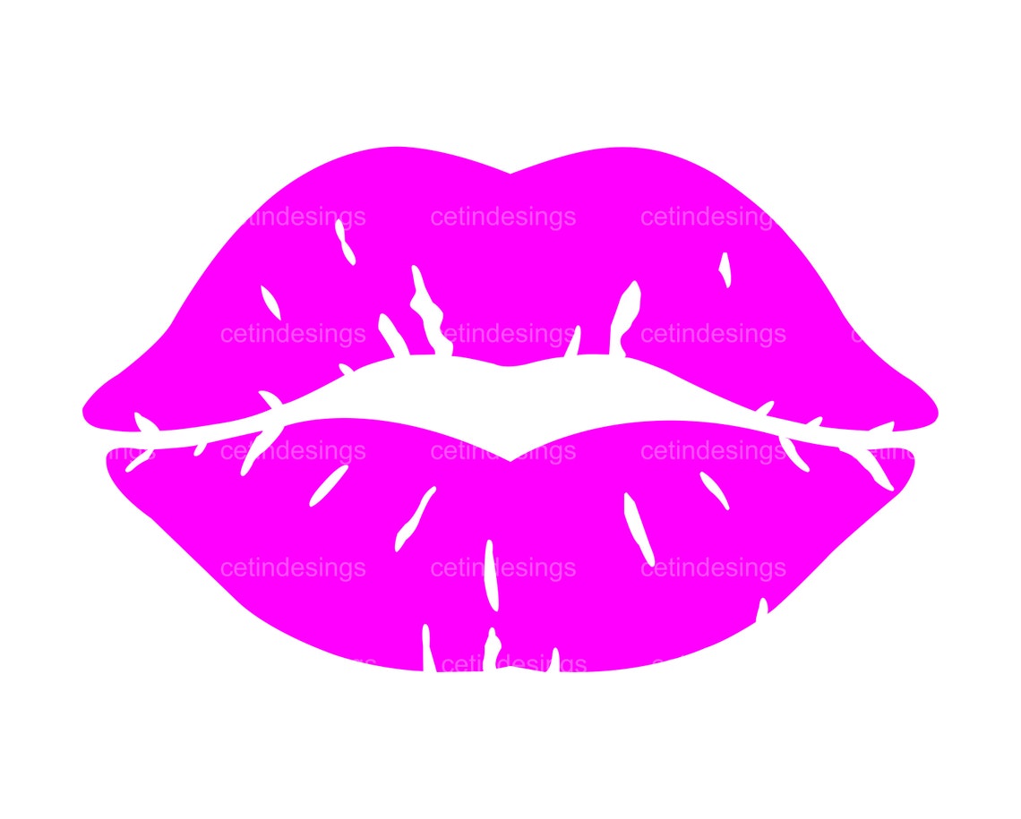 PINK LIPS PNG Svg Clipart Jpg Vector Kiss Svg - Etsy