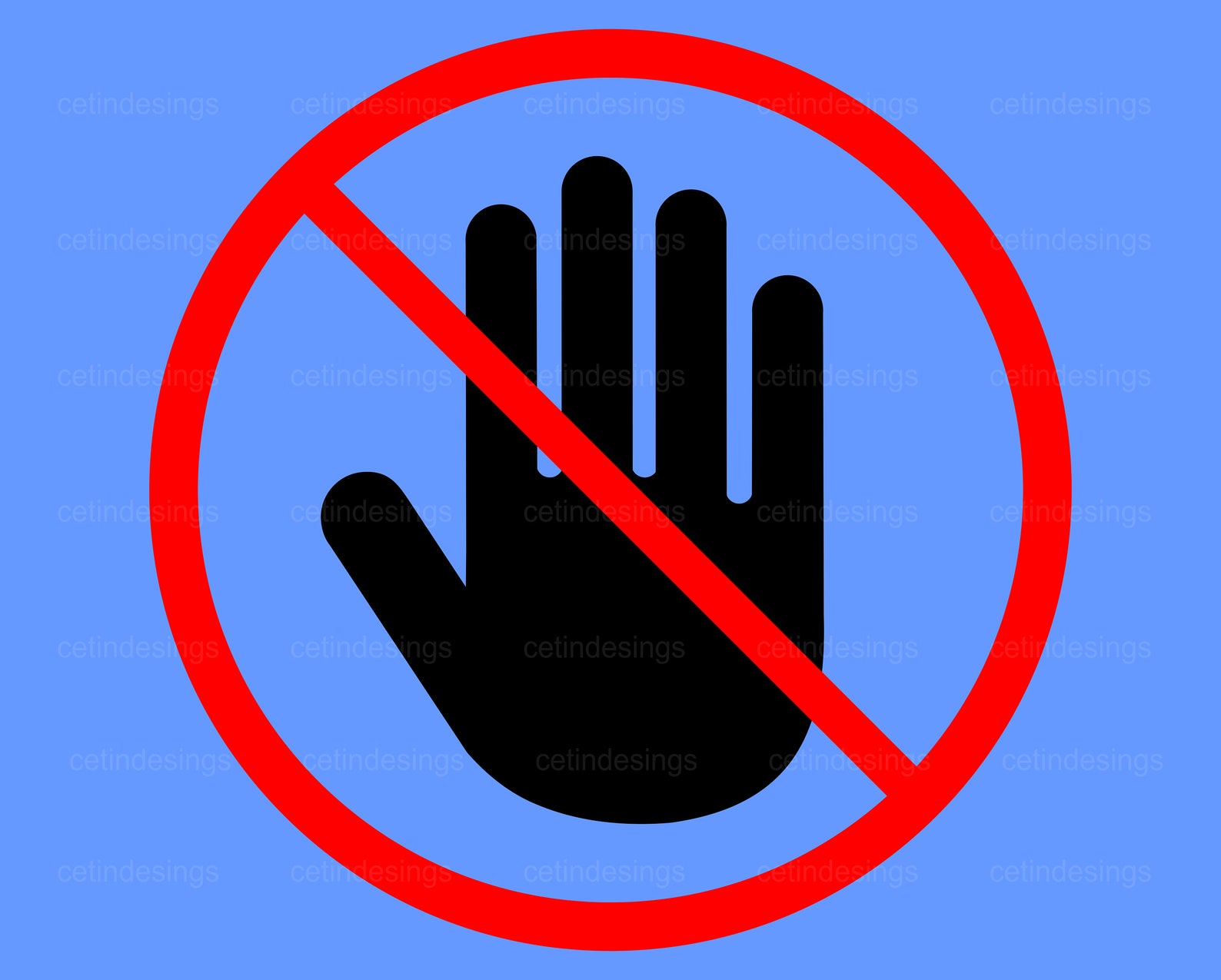 Stop Hand, Hand Forbidden Sign, No Entry, Do Not Touch, Do Not Push ...