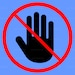 Stop Hand, Hand Forbidden Sign, No Entry, Do Not Touch, Do Not Push ...