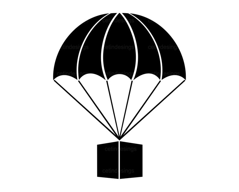Parachute With Cargo Icon Svg, Png, Jpg, Eps, Pdf, Clipart, Vector - Etsy